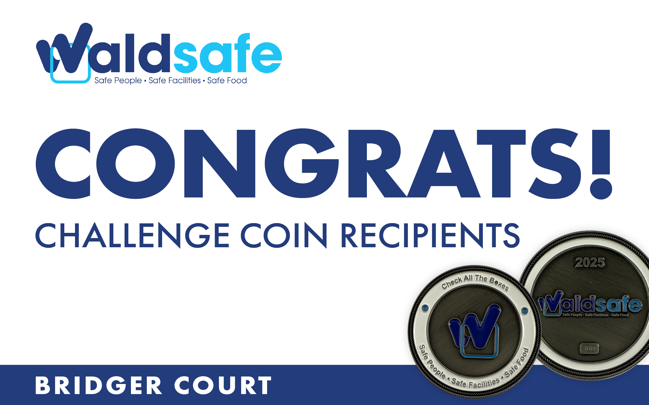 Bridger Court Honors Safety Leaders with Challenge Coin Awards - Wald Safe